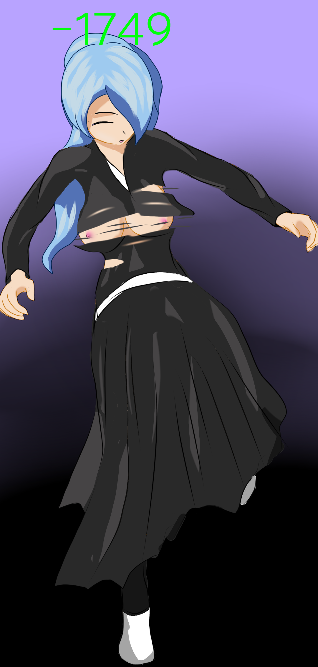 Xbooru - blue hair closed eyes text warriors of the universe yukiko (wotu) | 1013464