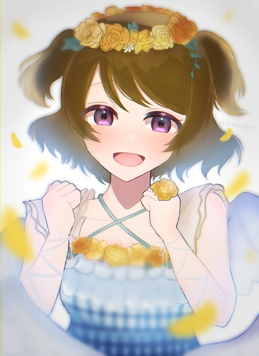 Xbooru - 1girl artist name artist request brown hair female focus high res koizumi hanayo love ...