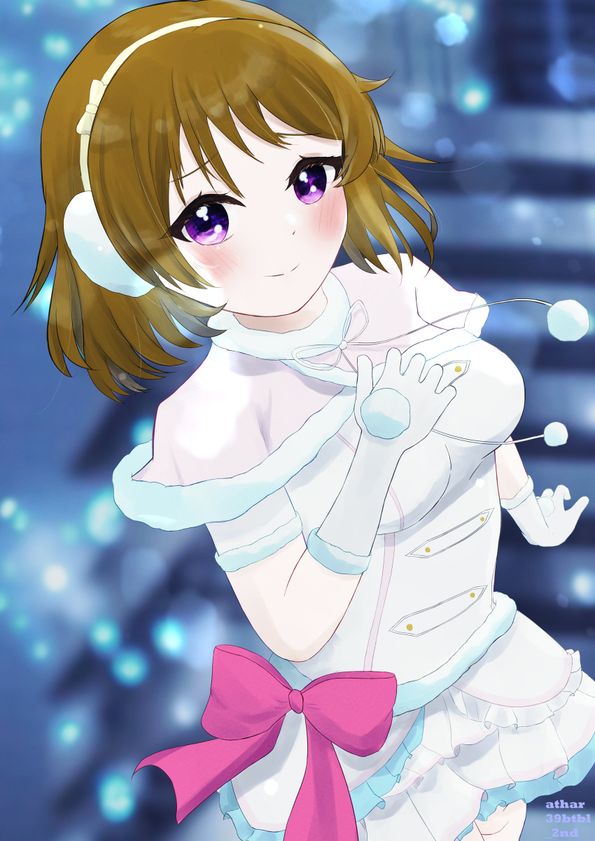 Xbooru - 1girl artist name artist request brown hair female focus high res koizumi hanayo love ...